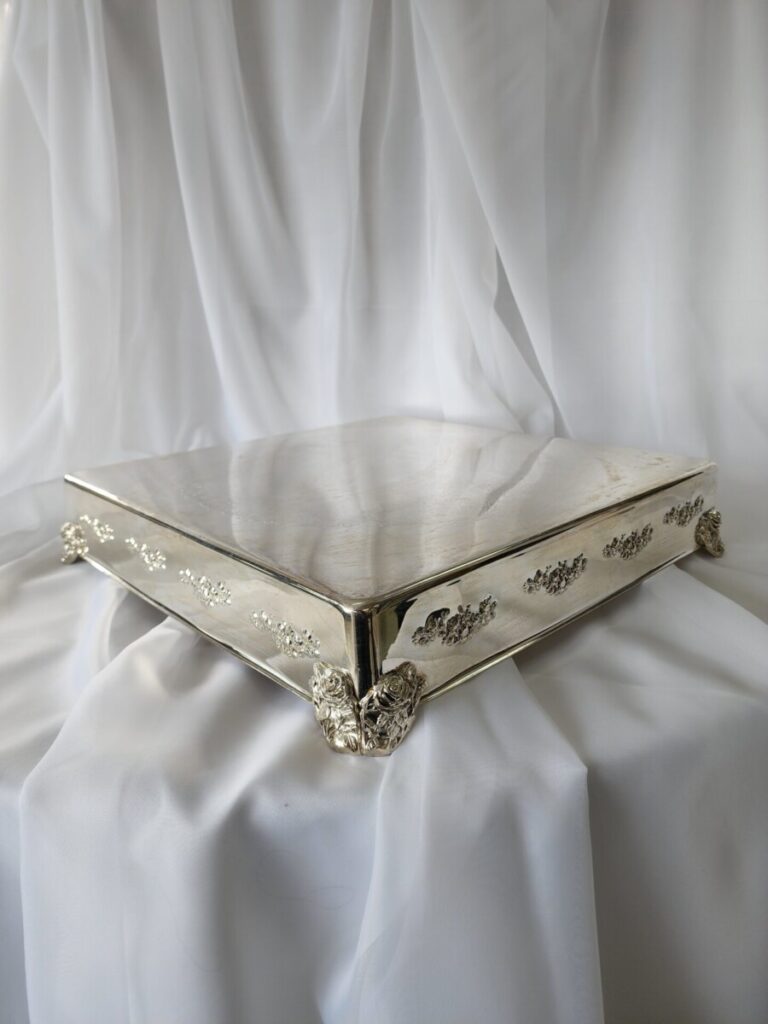 White Garden Cake Stand 12″ – A to Z Party Rental