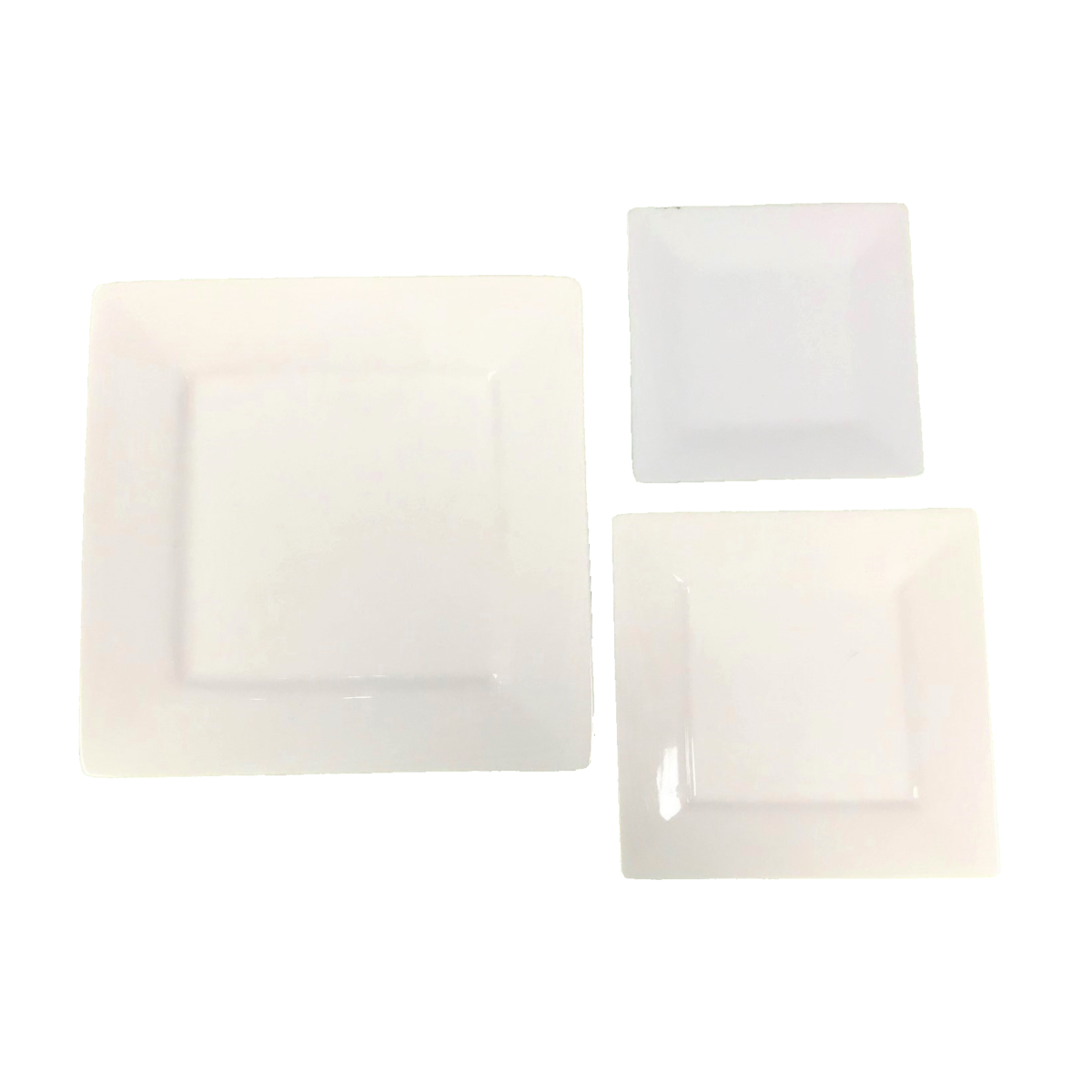 Glass Square Plates – A to Z Party Rental